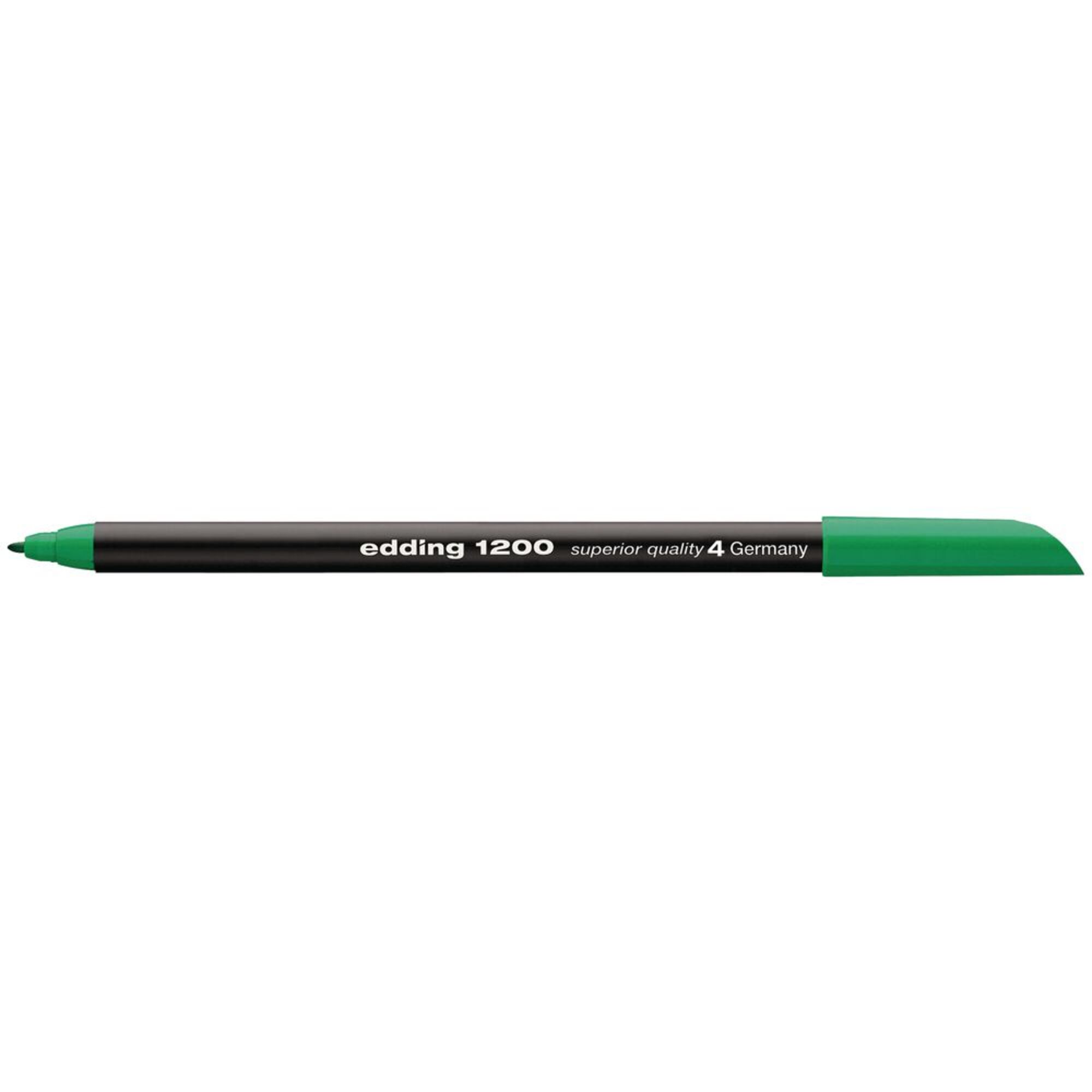 edding Caneta com Ponta de Fibra 1200, Ponta Arredondada, Corpo Preto ...