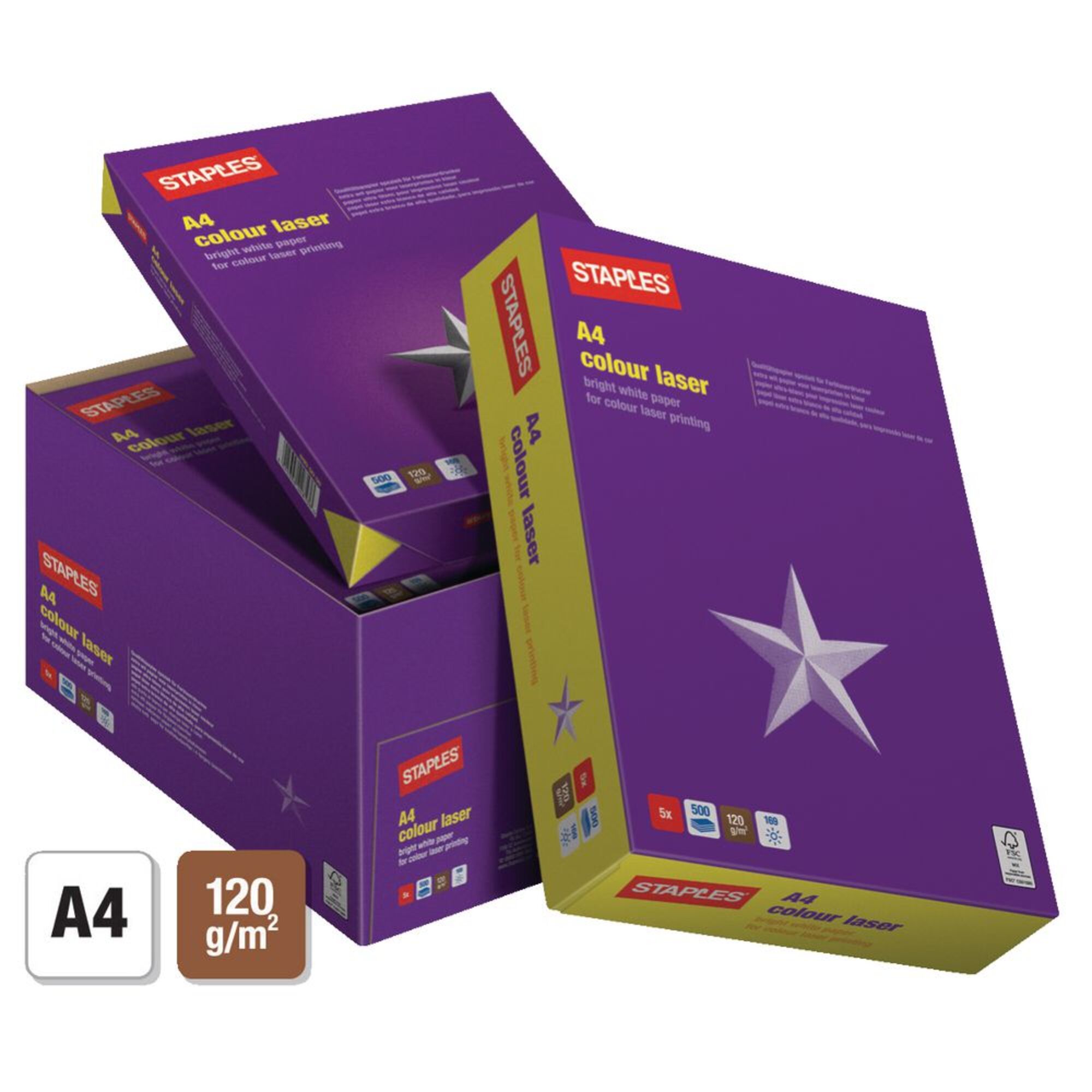 Staples Papel Impressora A4 Premium 120 G M² Branco 250 Folhas