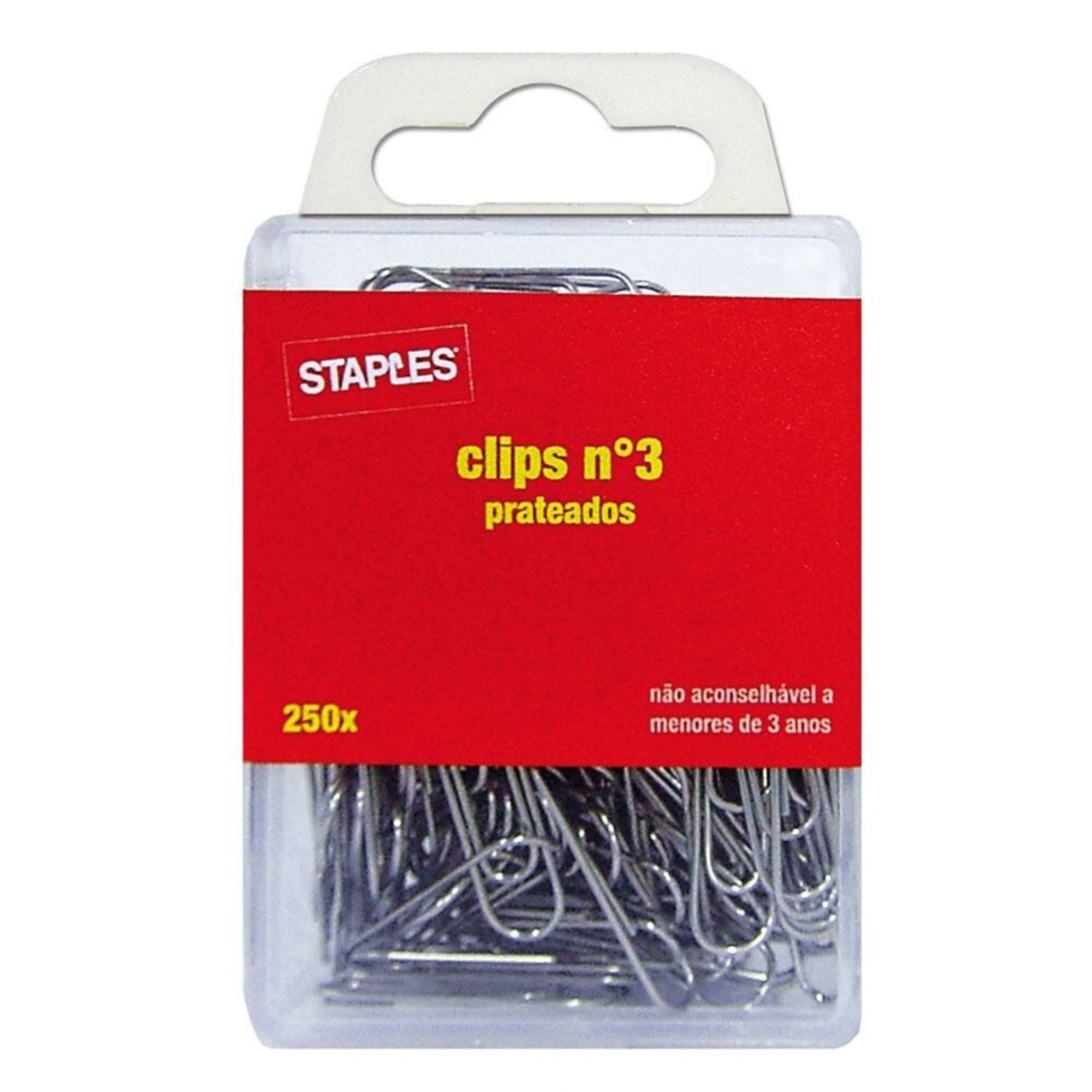 Staples Clips Redondos Nº. 3, Prateado - 250 Unidades - 704795 em ...