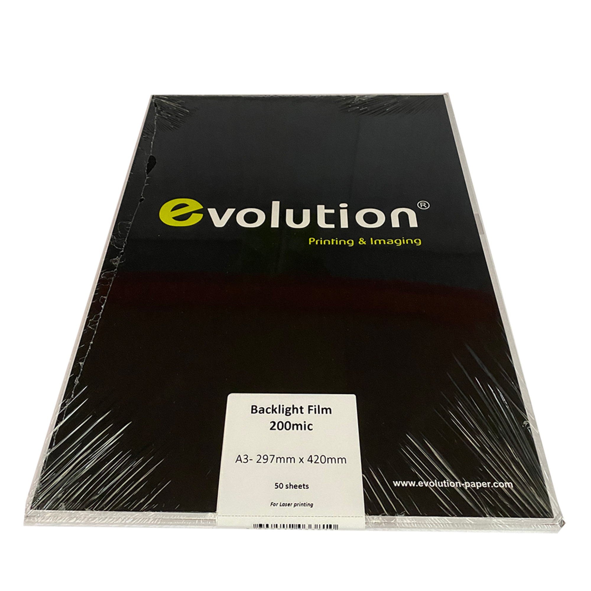 Papel Backlight Film, A3, Laser, 200 Mícrones, 50 Folhas