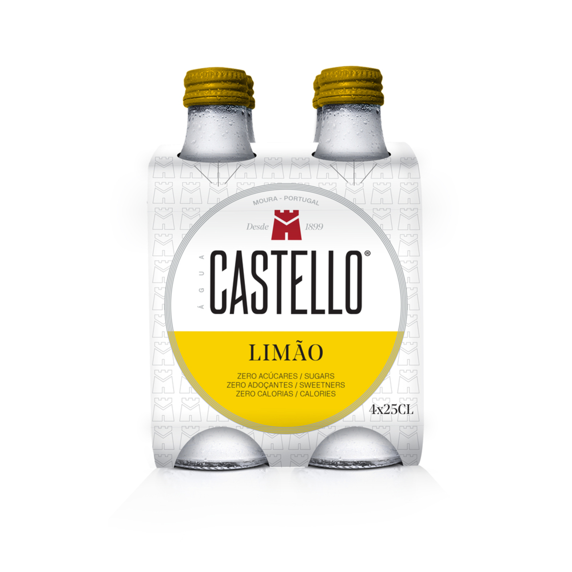CASTELLO Água com Gás, Sabor a Limão, 25 cl, Pack 4 Unidades - 770577 ...