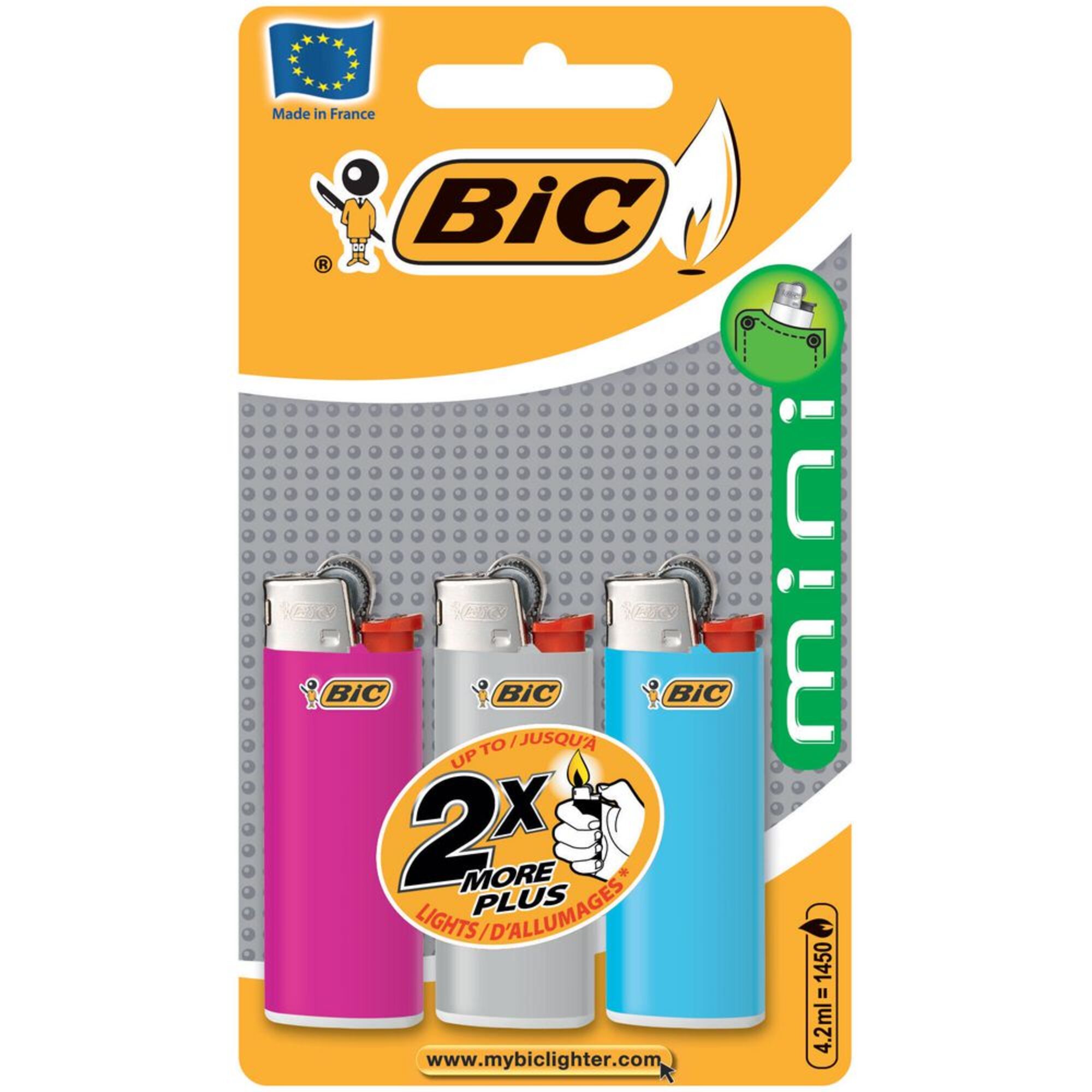 BIC Isqueiro Mini Liso, 3 Unidades - 90789 em staples.pt.